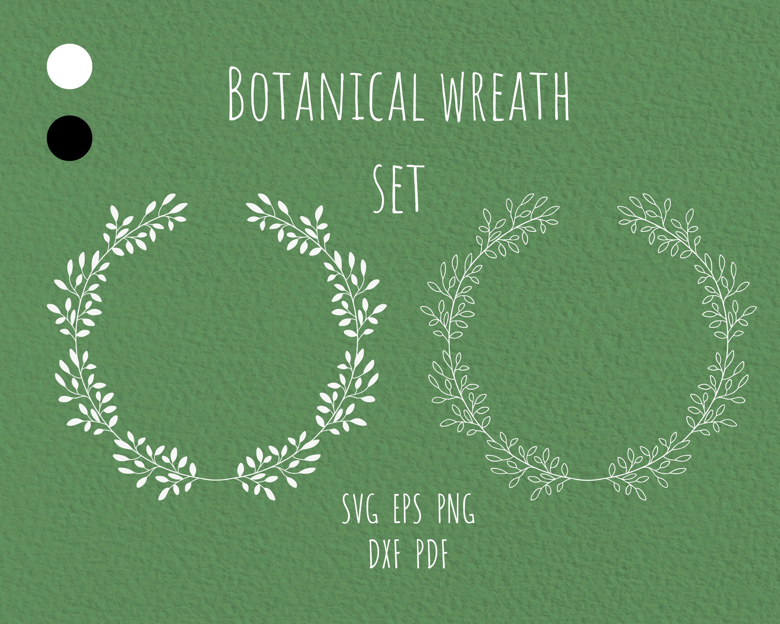 Floral Wreath Svg Bundle-files for Cricut-botanical Wreath for - Etsy