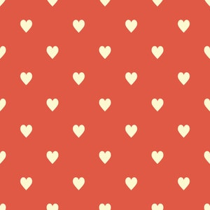 Seamless Hearts Pattern Digital Paper, Vintage Heart Pattern, Pastel ...