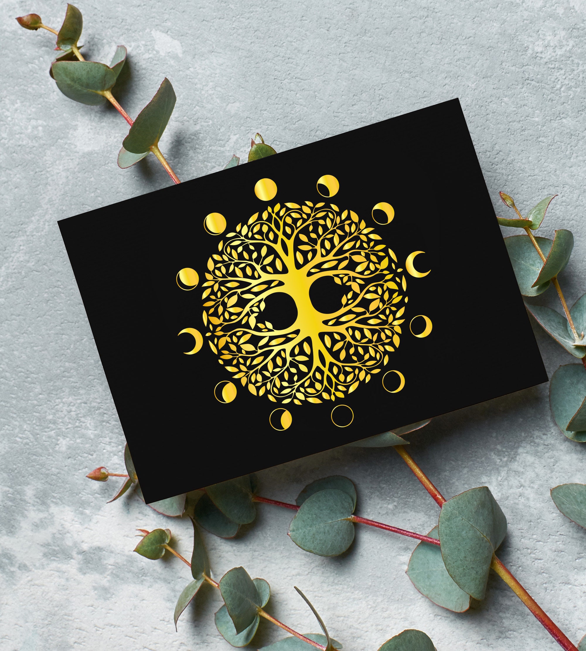 Tree of Life Svg-moon Phases Svg-boho Mandala Svg Cut File for - Etsy