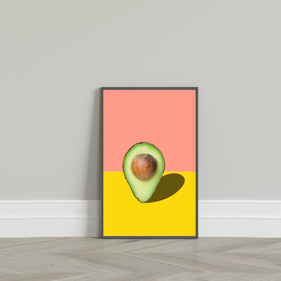 Avocado Pop Art Poster Avocado Art Print Vegetables Wall - Etsy
