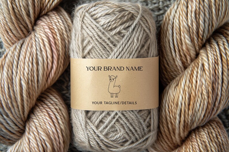Cute Alpaca Wool Editable Label-custom Alpaca Wool Wrap Around Label ...