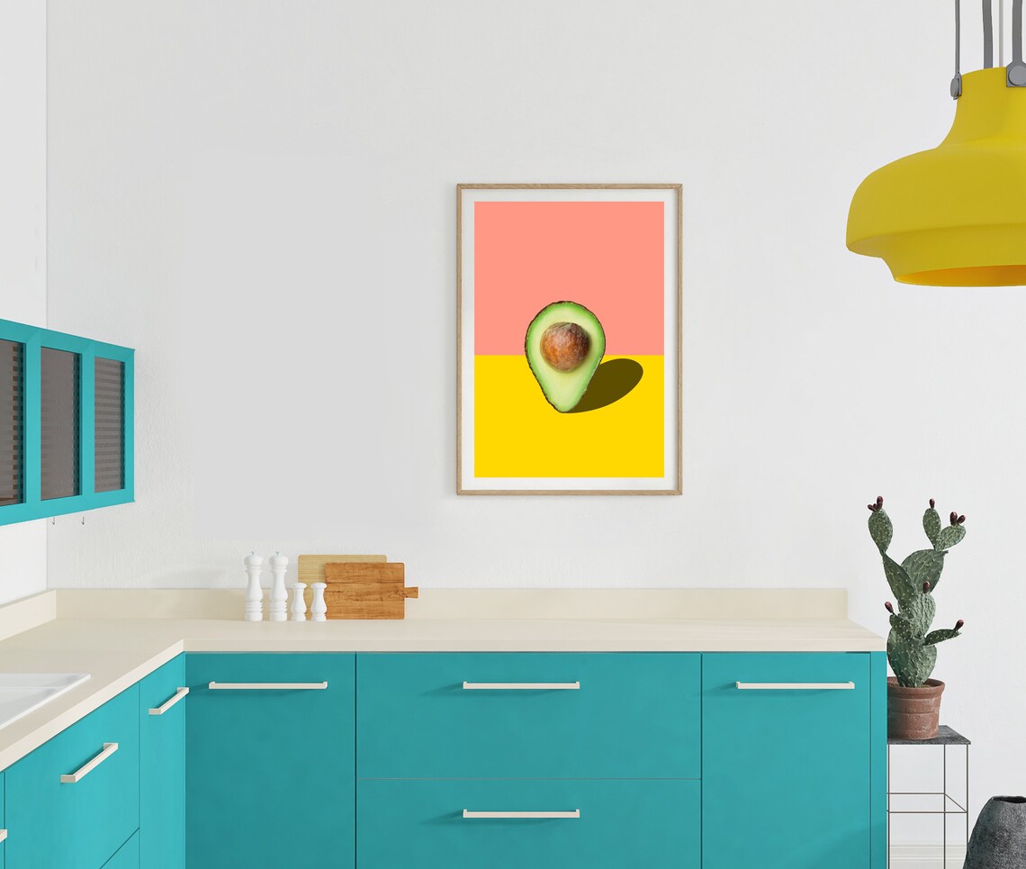 Avocado Pop Art Poster Avocado Art Print Vegetables Wall - Etsy