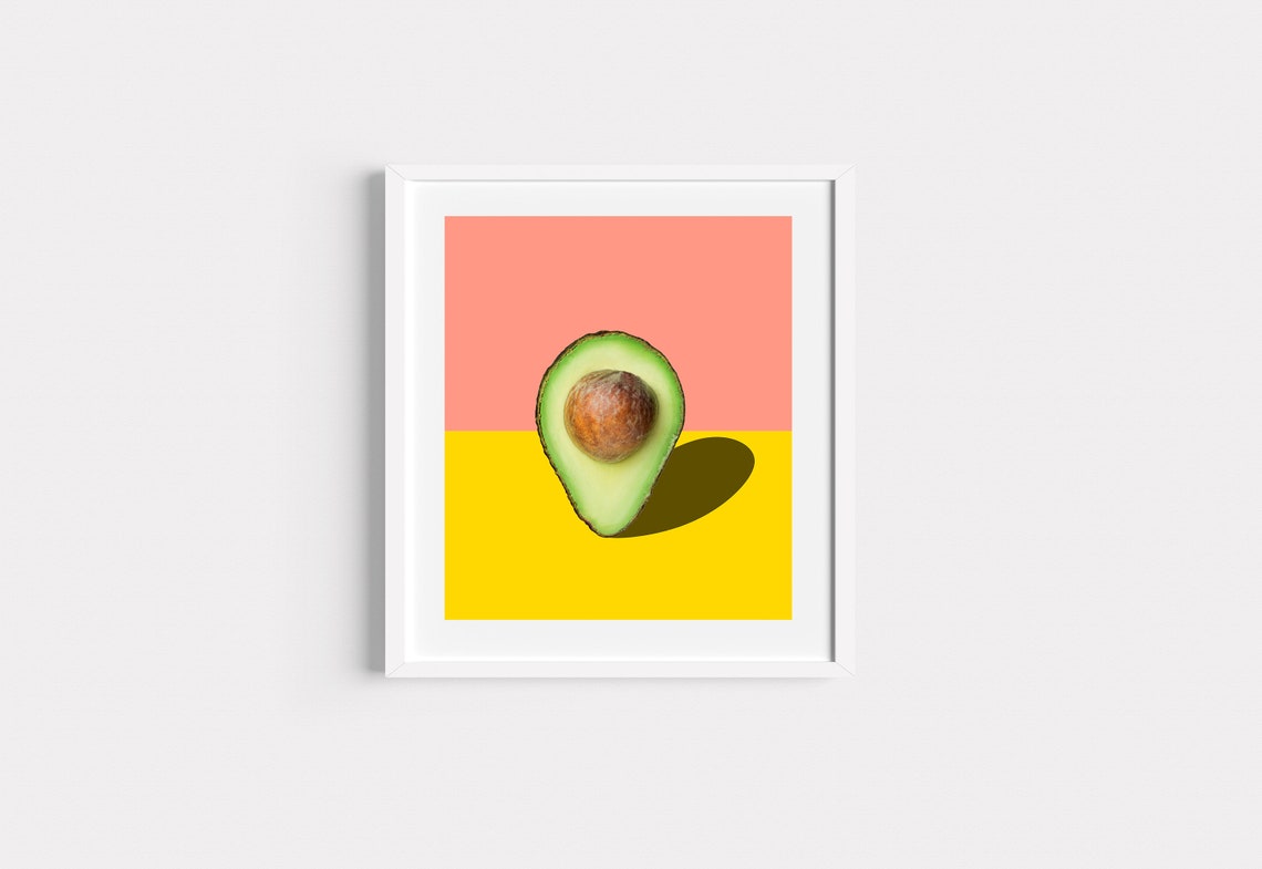 Avocado Pop Art Poster Avocado Art Print Vegetables Wall - Etsy