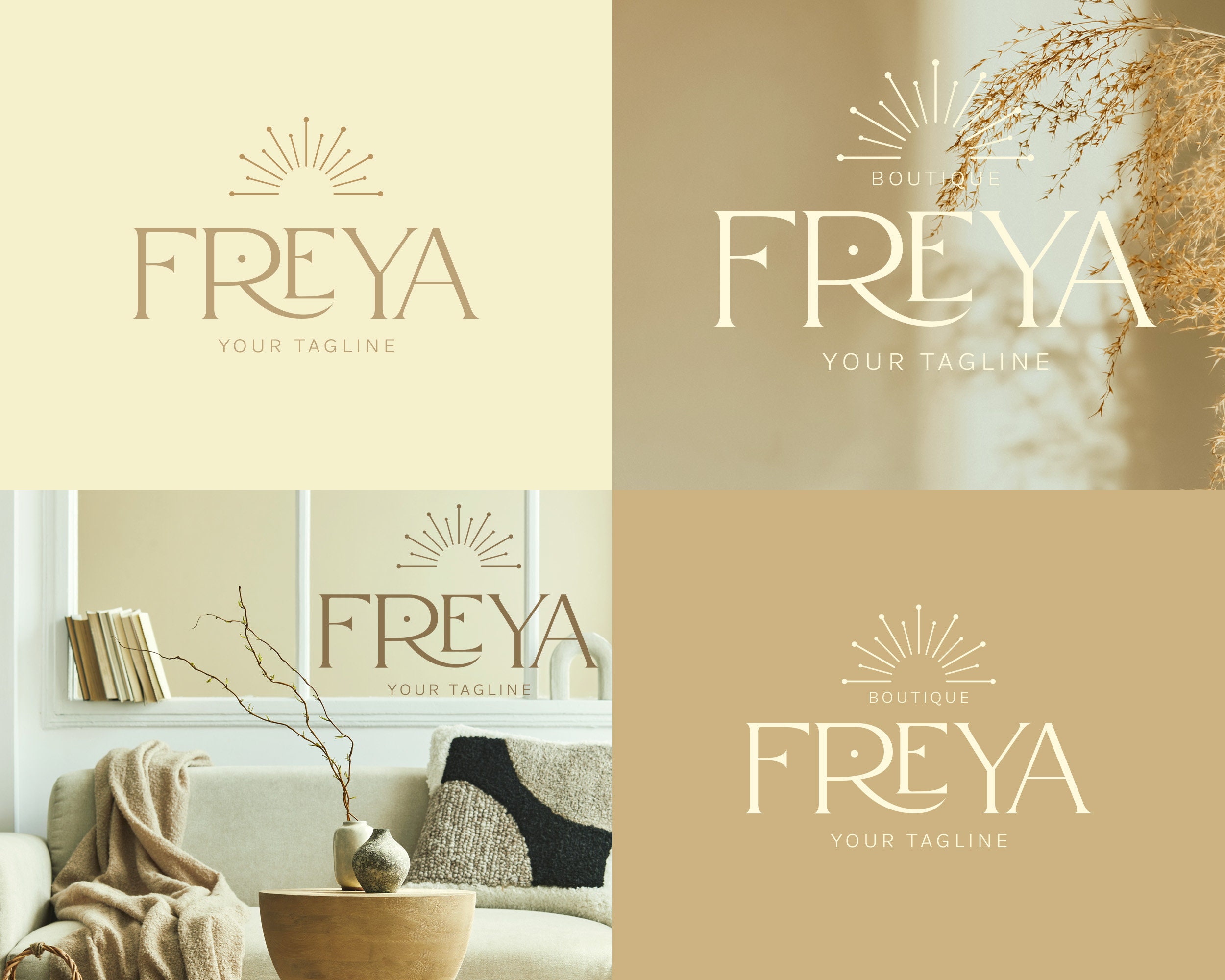 Custom Typography Logo Design-boho Logo for Interior Design - Etsy