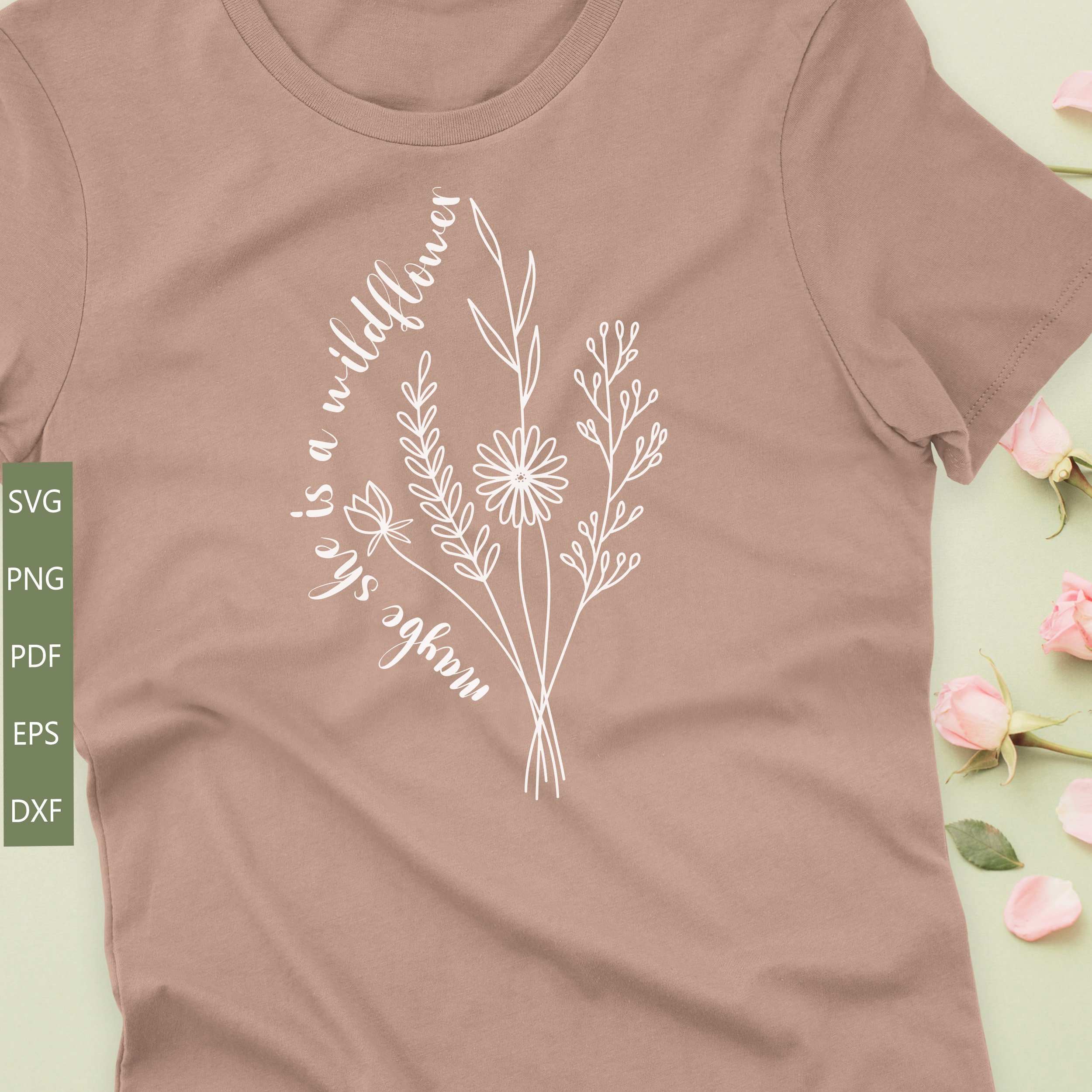 Maybe She's a Wildflower Svg-teen Girl Shirt Svg-floral Print for ...