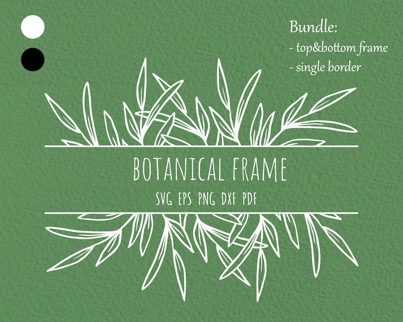 Organic Border Svg-organic Frame Svg Bundle-leaf - Etsy