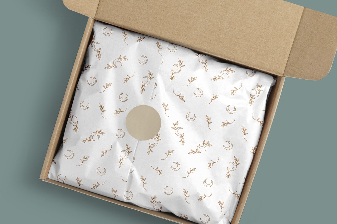 Boho Tissue Paper Design-moon Tissue Paper With Branches Pattern ...