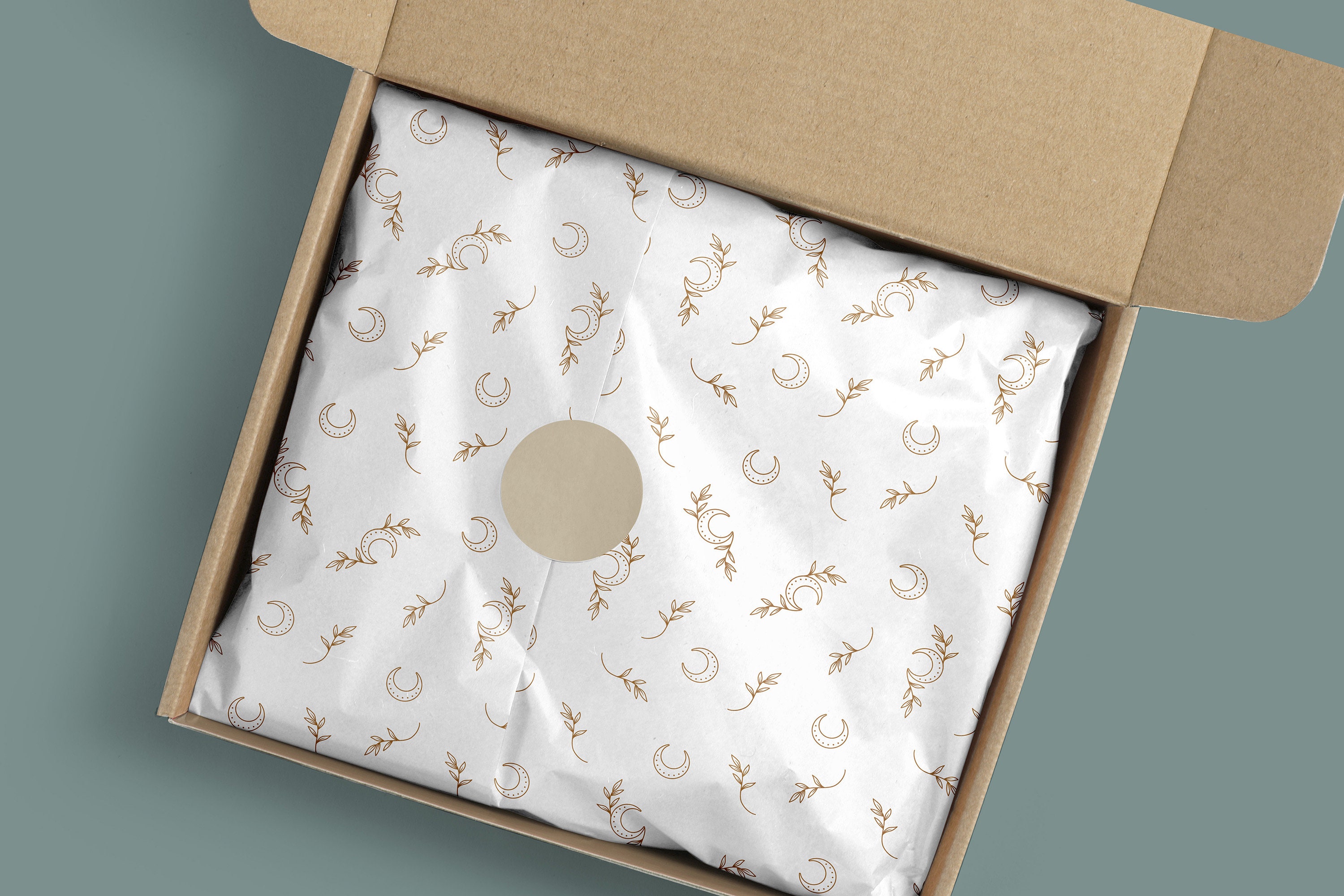 Boho Tissue Paper Design-moon Tissue Paper With Branches - Etsy