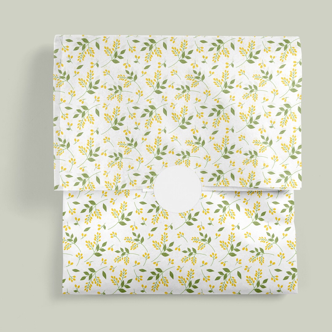 Botanical Tissue Paper Design-product Wrapping Paper-printable ...