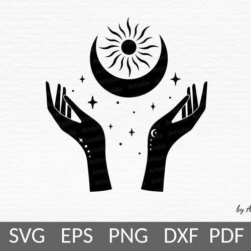 Witch Hands Svg-floral Moon Phases Svg-mystical Magical - Etsy Canada