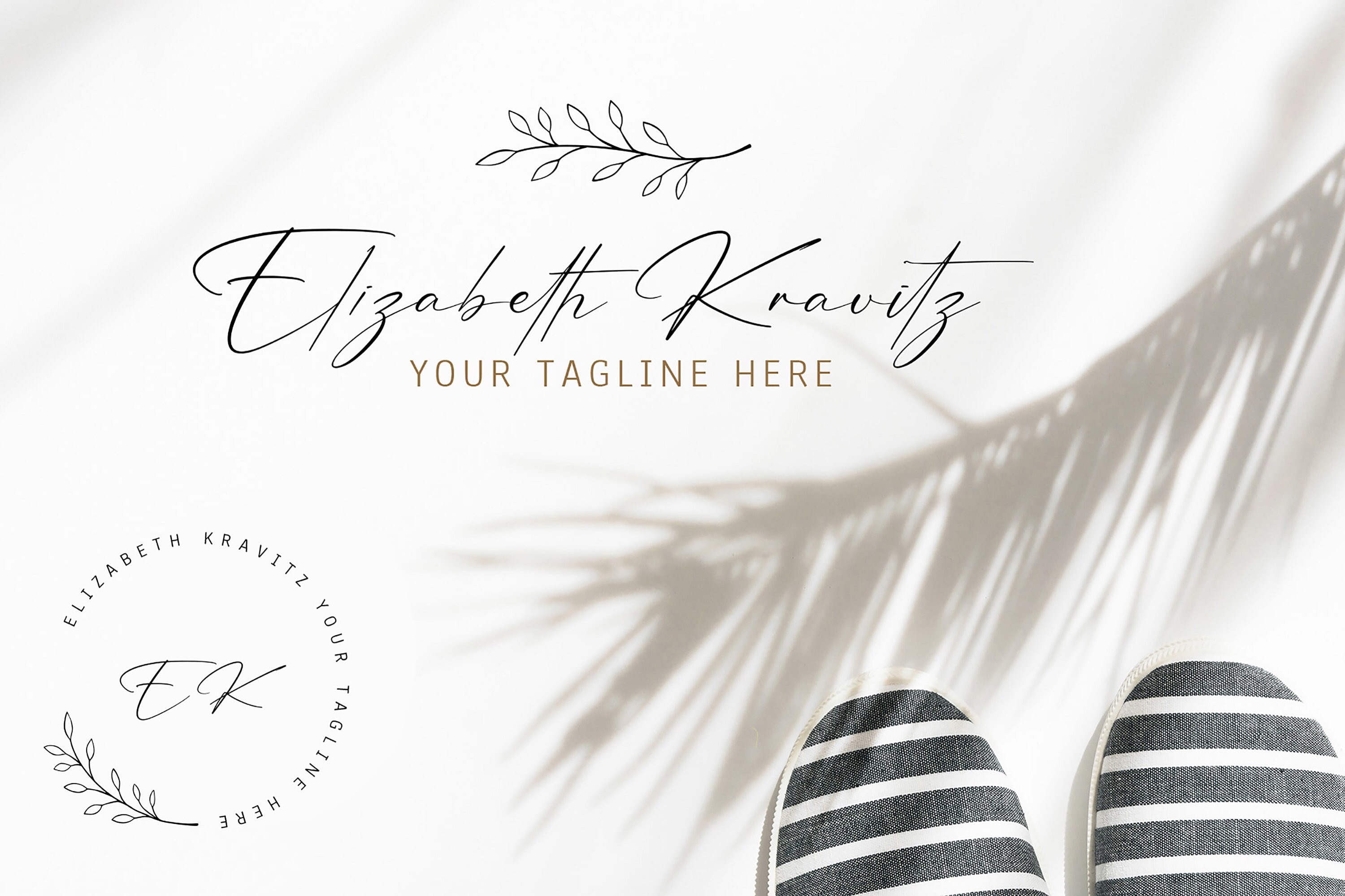 Signatur Logo Kit mit Wasserzeichen-Typografie Logo Design ...