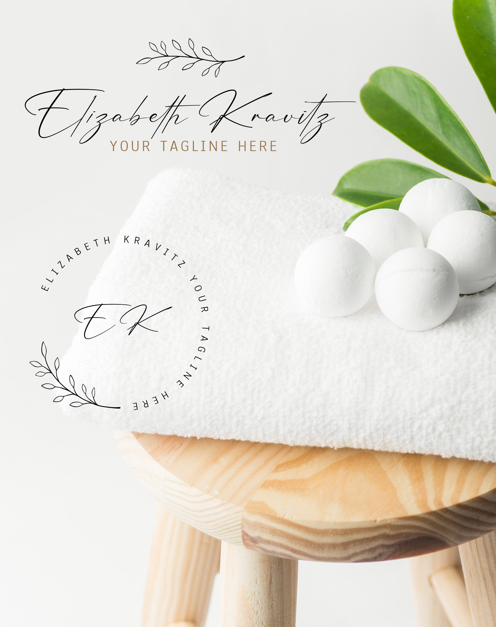 Signatur Logo Kit mit Wasserzeichen-Typografie Logo Design ...