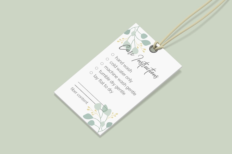 Care Instructions Tags for Handmade Knitted Crochet Items-washing ...