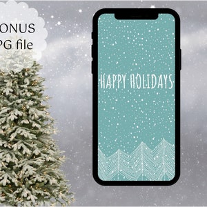 Animated Christmas Card-digital E-card With Falling Snow Winter Forest ...