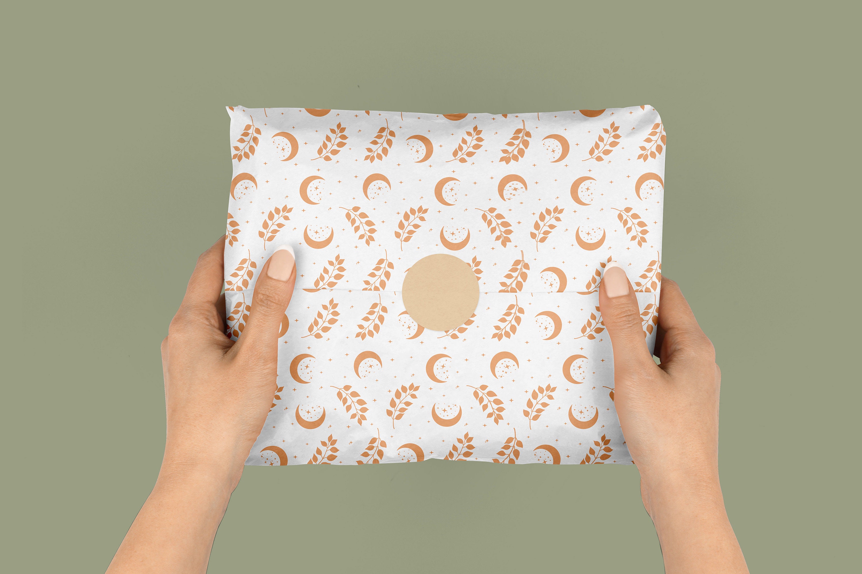 Boho Tissue Paper Design With Moon Stars Branch - Etsy