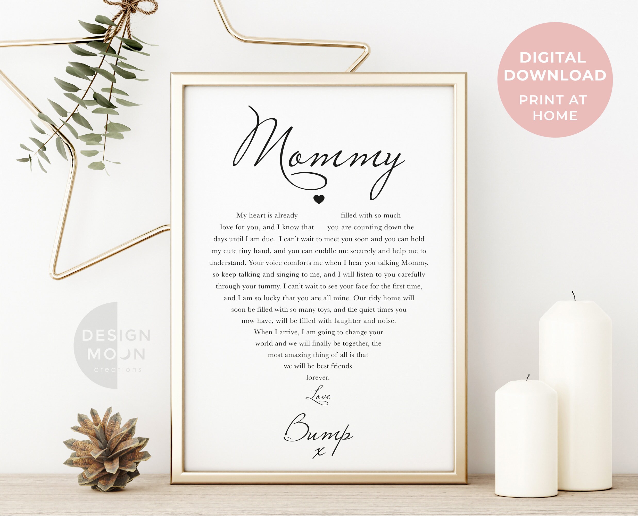 Mommy to Be Poem Print: Gift From Bump (digital Download) - Etsy