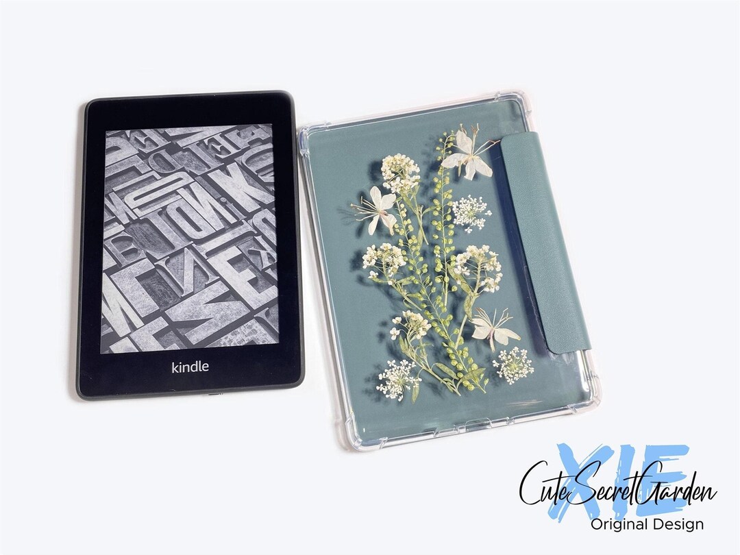 Pressed White Alyssum Dry Flower Case for Kindle Colorsoft, Paperwhite ...