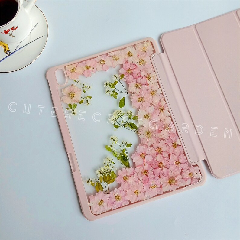 Pink Flower Wedding Tablet Case With Apple Pencil Slot Air 4 - Etsy