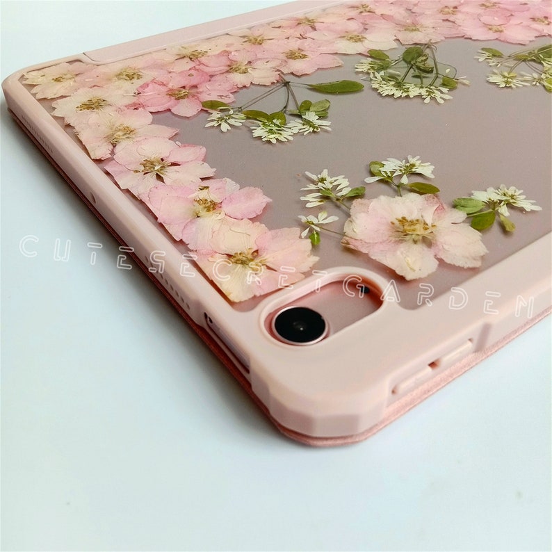 Pink Flower Wedding Tablet Case With Apple Pencil Slot Air 4 - Etsy