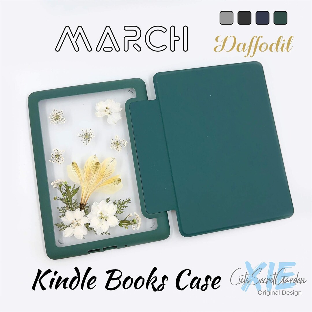March - Daffodil Birth Pressed Flower Case for Kindle Colorsoft ...