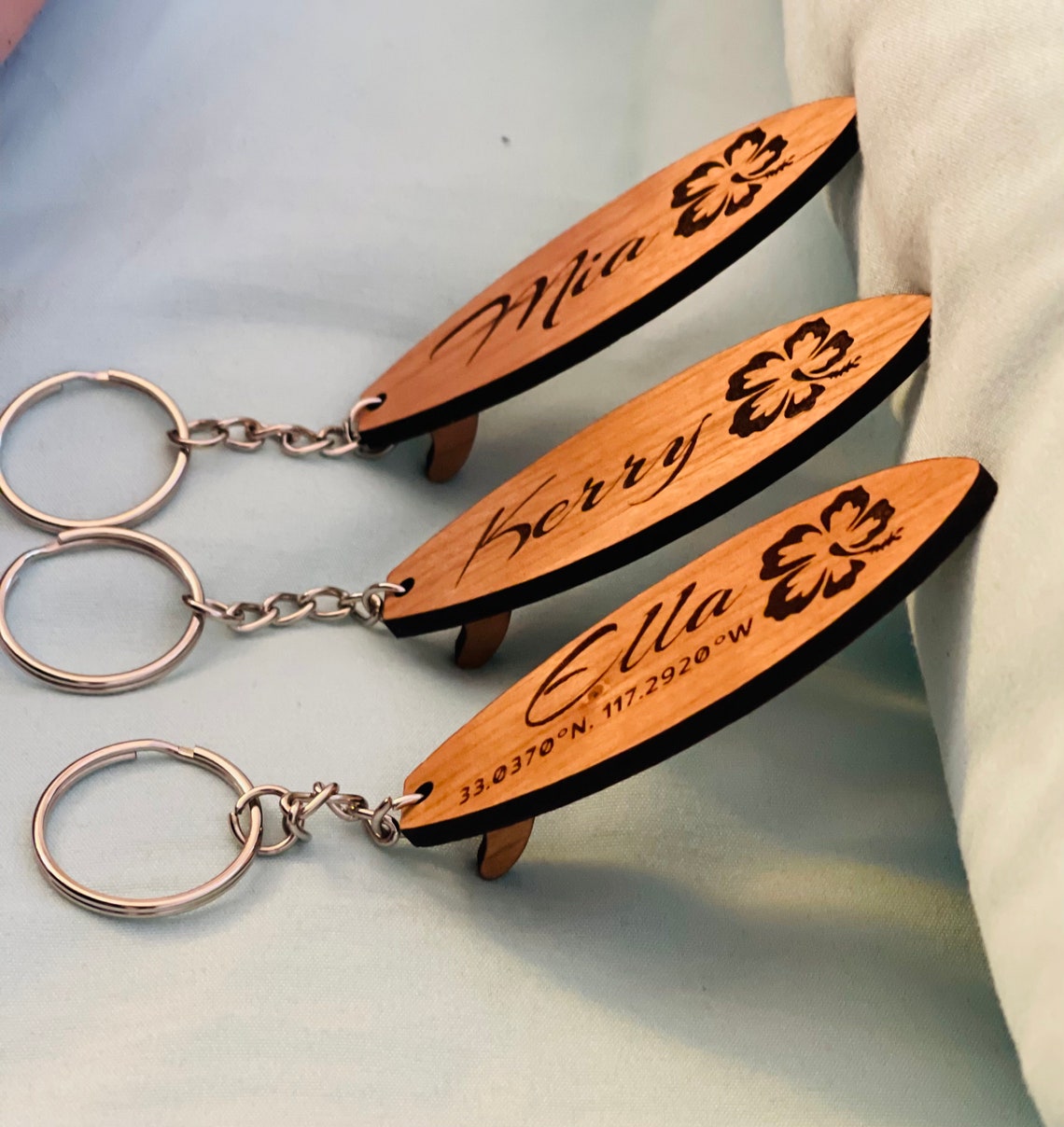 Custom Surfboard Keychain*laser Engrave** - Etsy