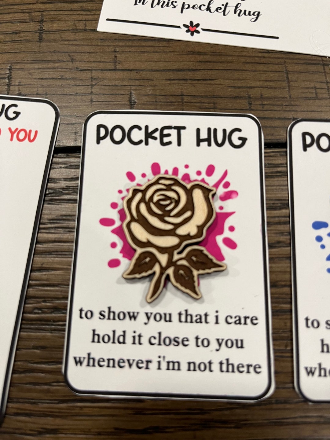 Pocket Hug* Flower Pocket Hugs* Rose Pocket* Pocket Tokens* - Etsy