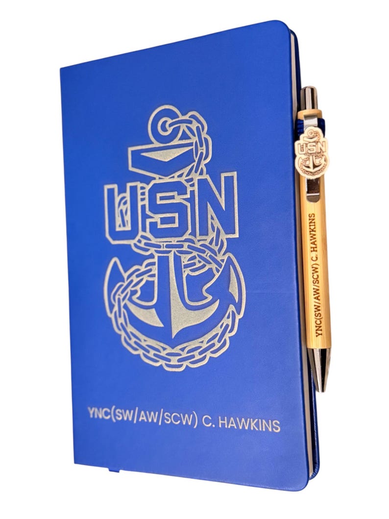 Personalized US Navy A5 Journal: Laser Engraved Notebook - Etsy