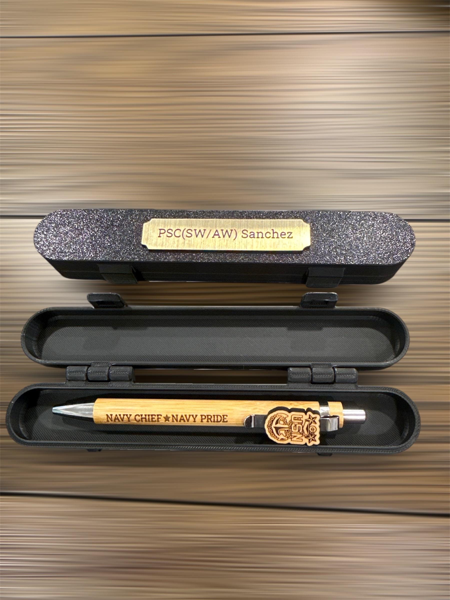 Personalized US Navy Chief Bamboo Pen With Gift Box (LIGHT WEIGHT) - Etsy