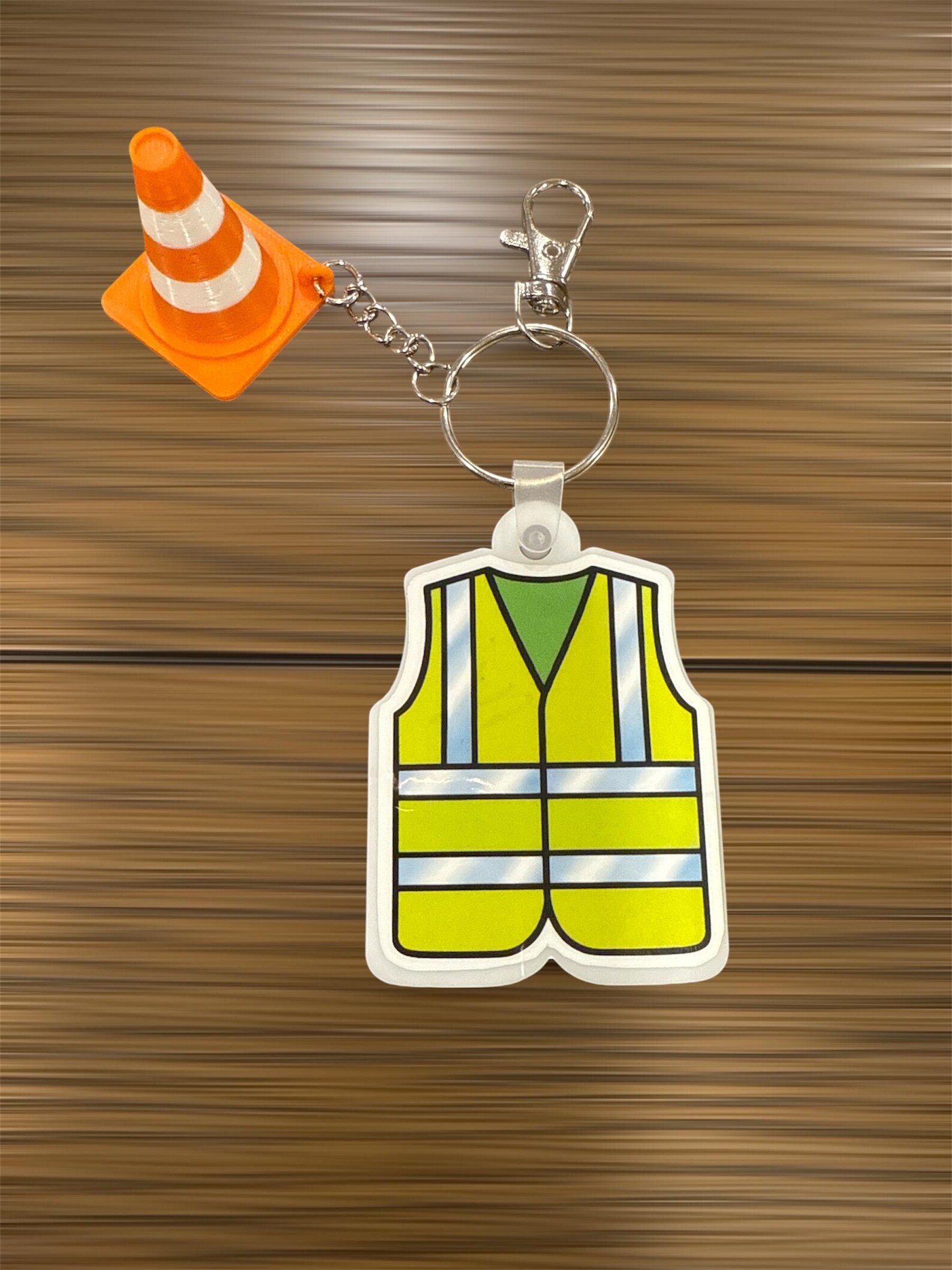 Mini Safety Vest & Cone Keychain Set: Aviation Inspired Keycharms - Etsy
