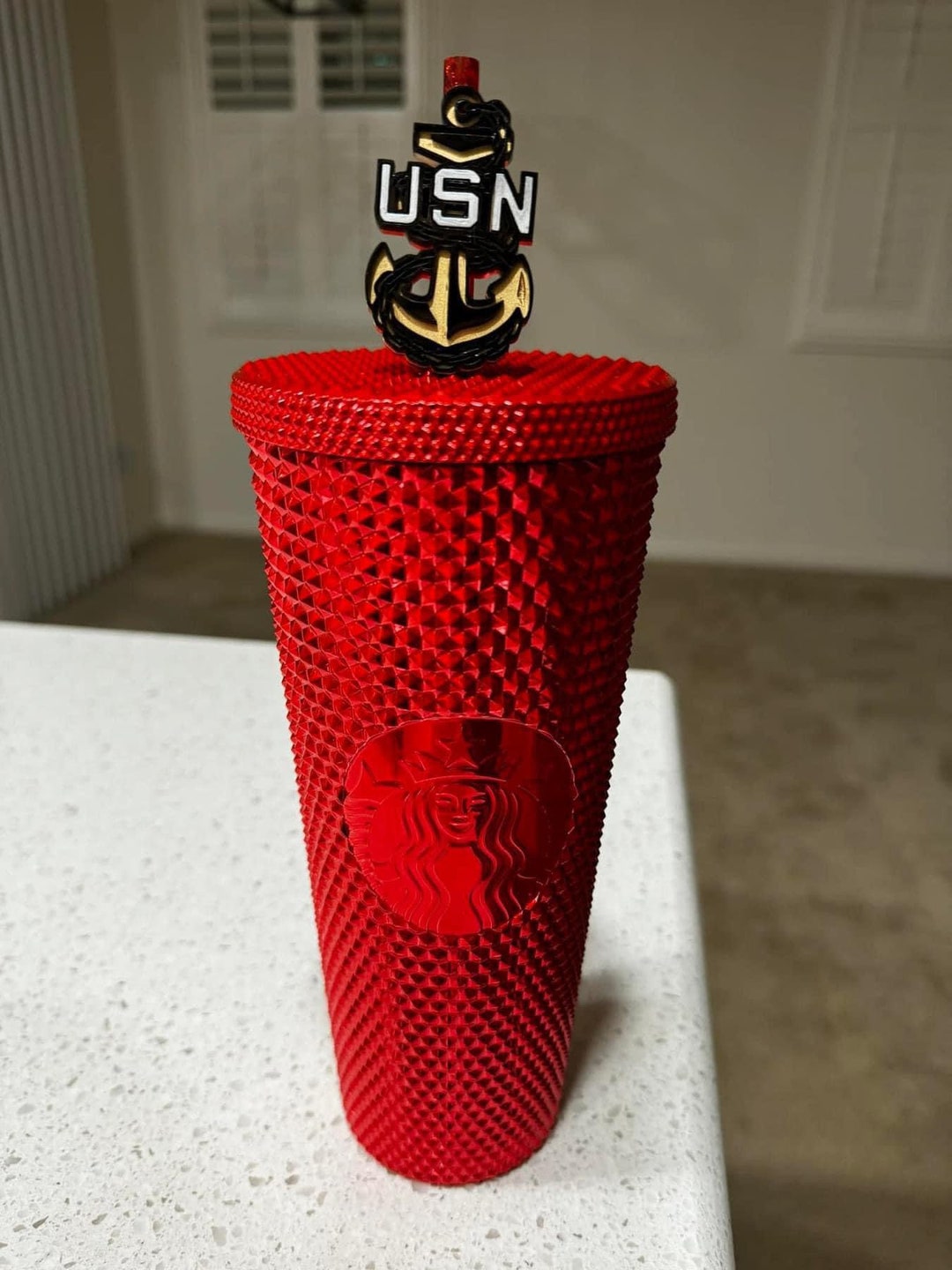 US NAVY Anchor Chiefs Straw Topper With Straw**1 Pc Only*** Anchor ...