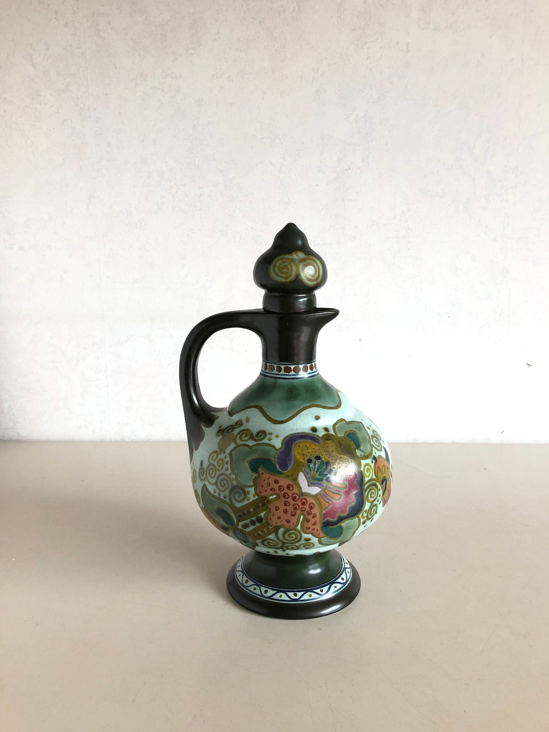 Karaf met bijpassende kurk gemerkt Holland Arnhem Poppy - Etsy Nederland