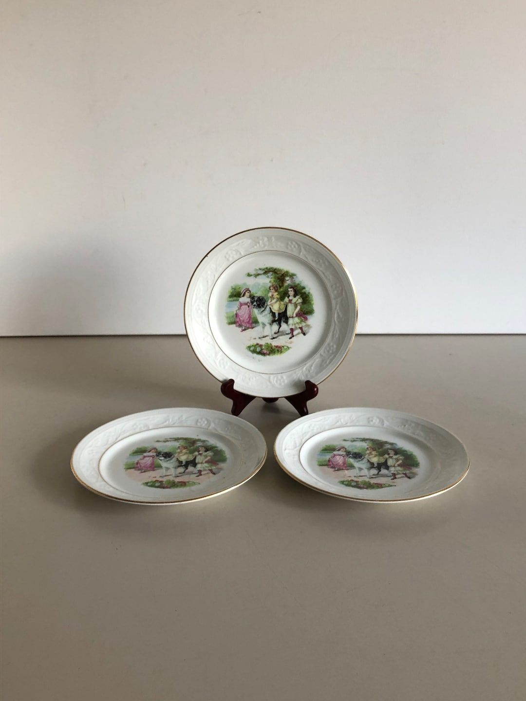 3 Breakfast Plates / Decorative Plates - Petrus Regout Maastricht ...