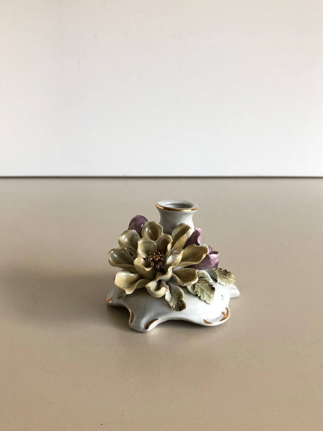 Candlestick Portex Apulum Handmade Porcelain Floral Décor - Etsy