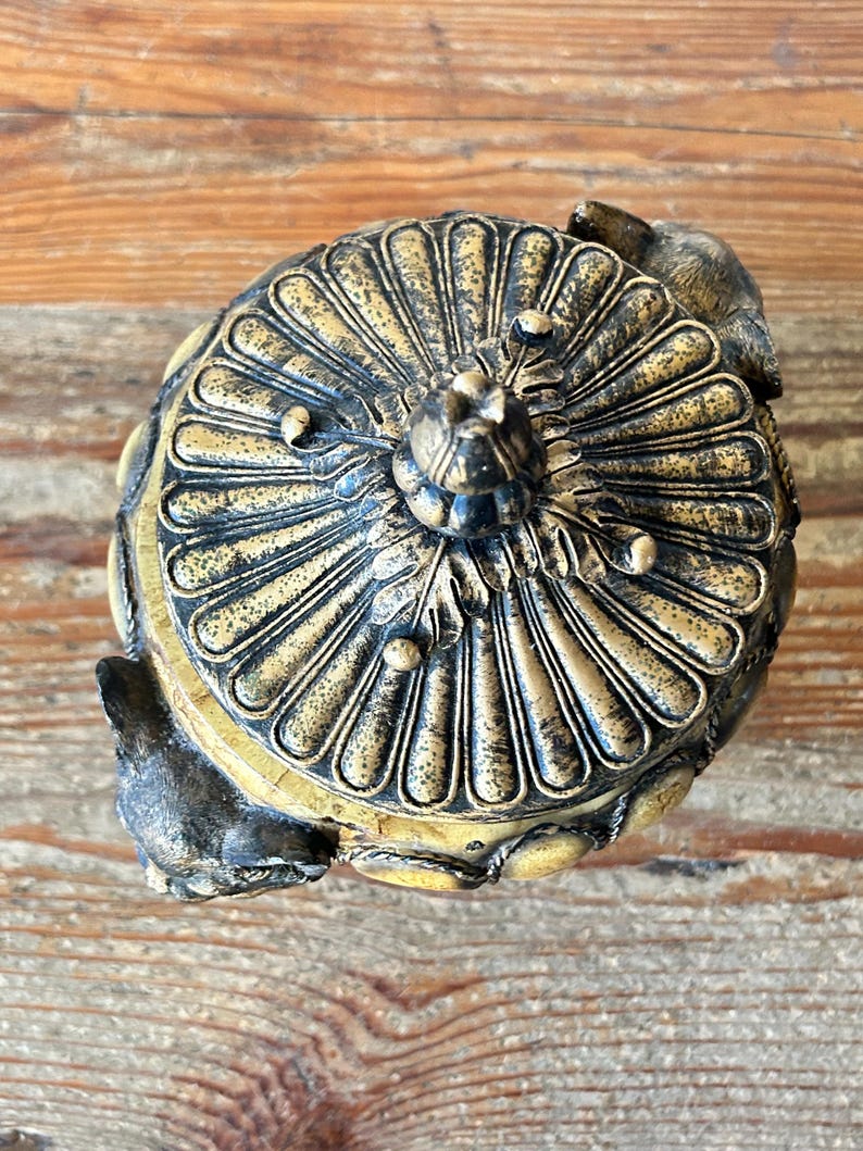 Lidded Dish - With Mascarons of Cat/fox Heads - Wood - Etsy