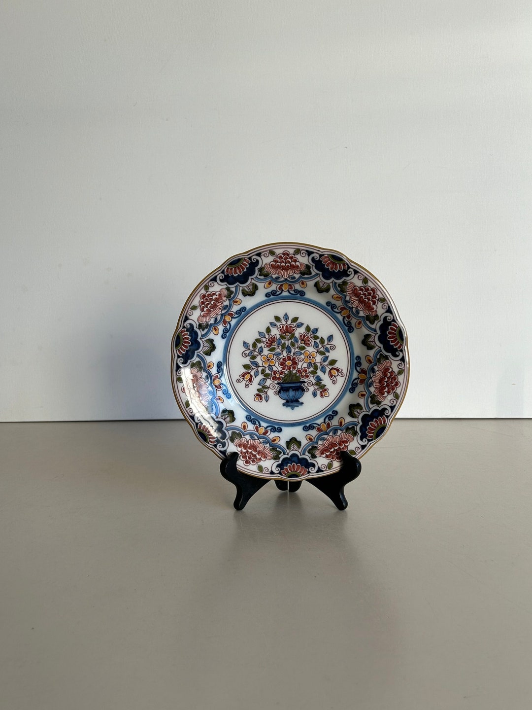 Decorative Dish / Plate Makkum Tichelaar Delft Pottery Polychrome ...