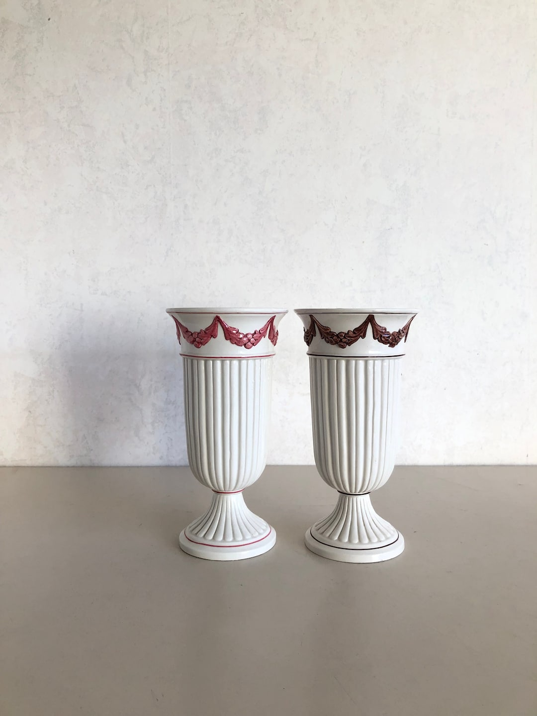 Set of Cremeware Vases - Handmade - ITALY - Ceramics - Etsy