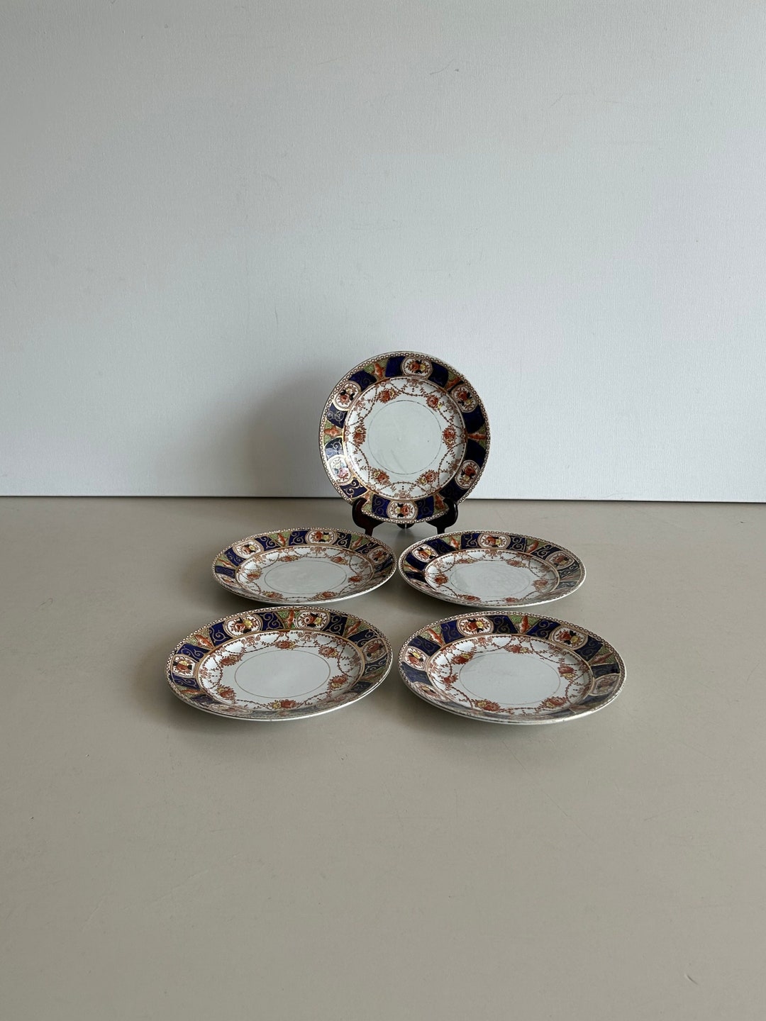5 Plates / Dessert Plates / Cake Plates Burgess Bros Longton Carlisle ...