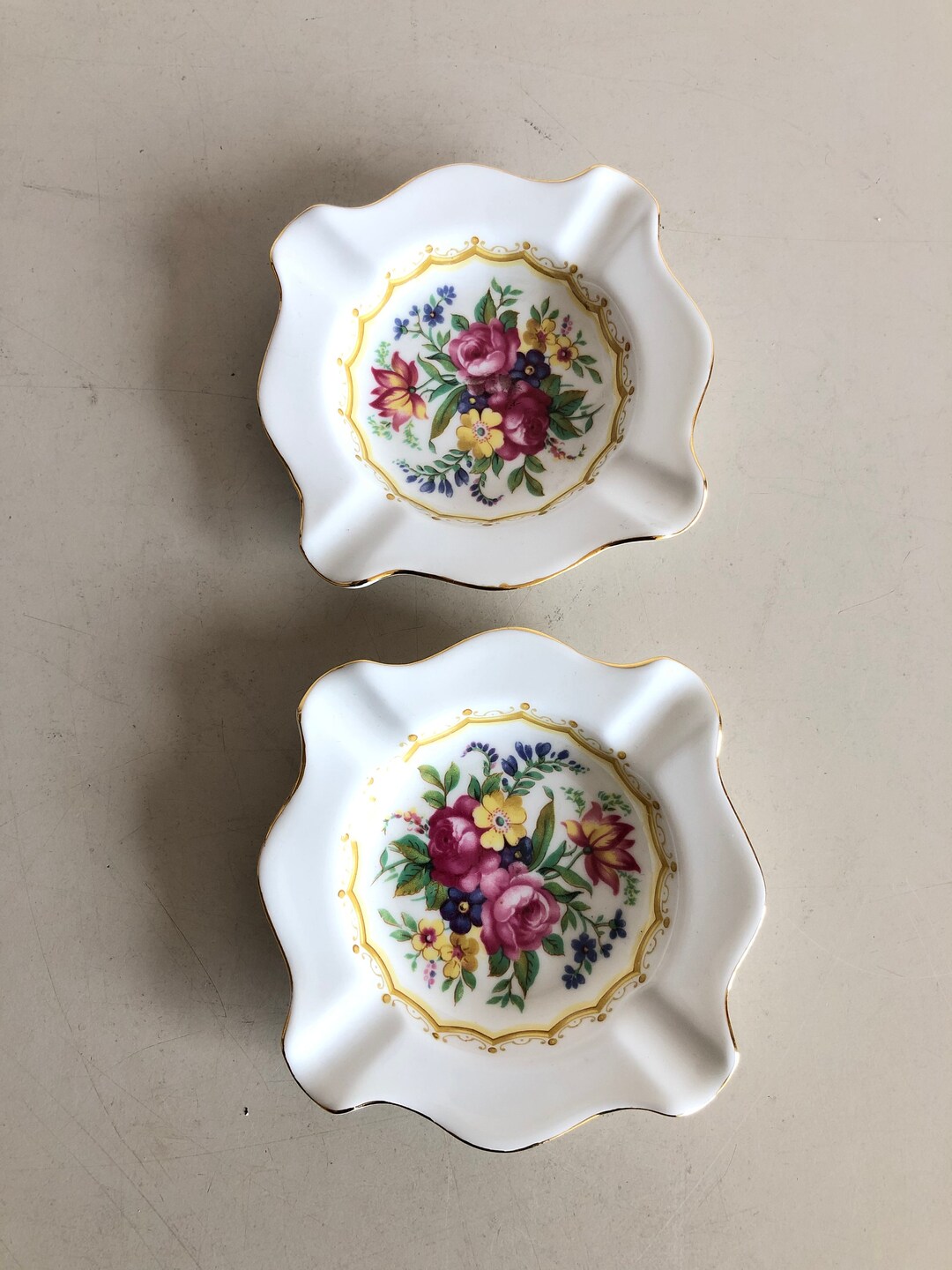ROYAL ALBERT Lady Hamilton - 2 Bowls / Ashtrays - Porcelain - Vintage ...