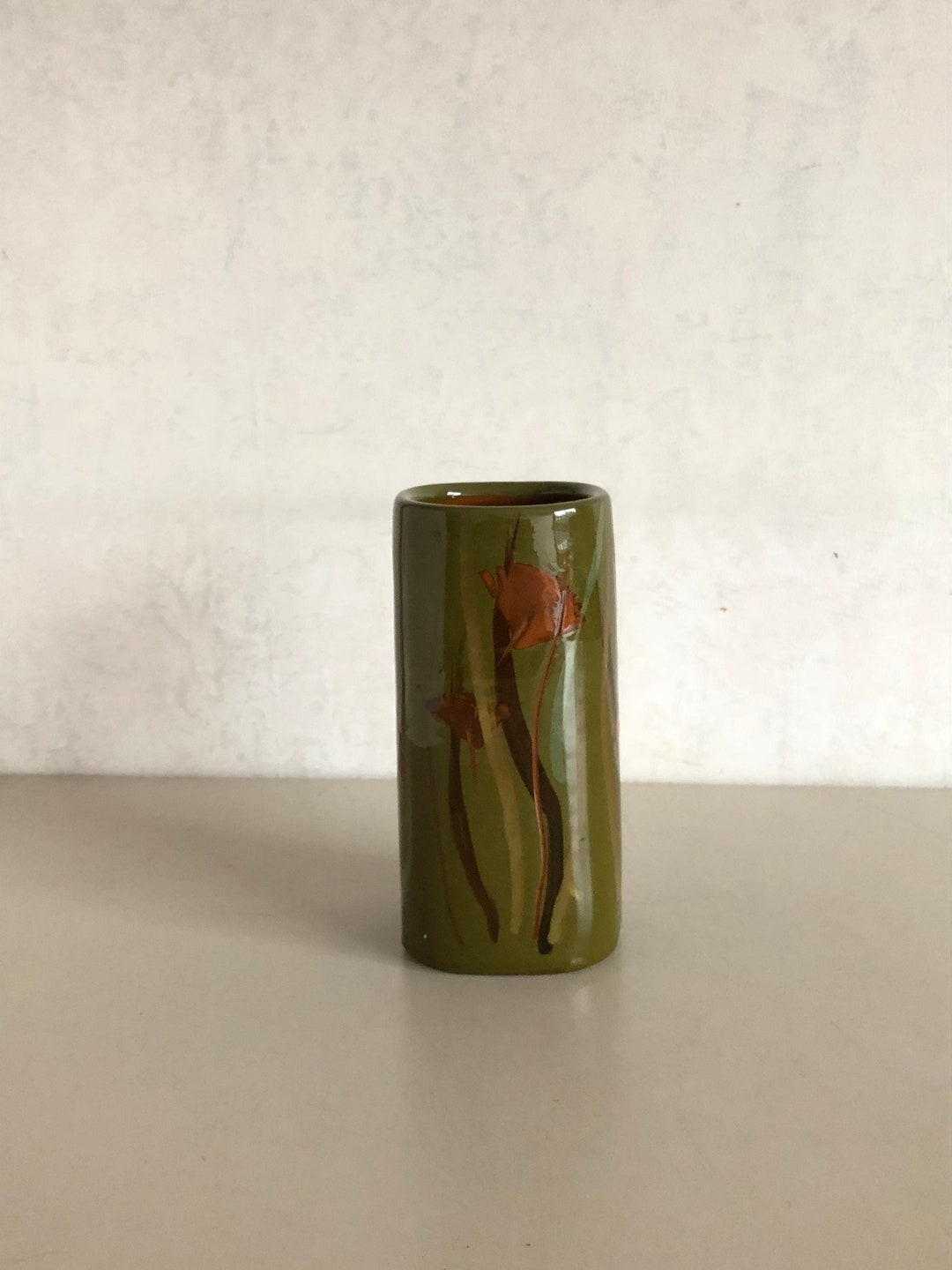 Vintage Vase Design Ceramics With Beautiful Color Pattern Marked ...
