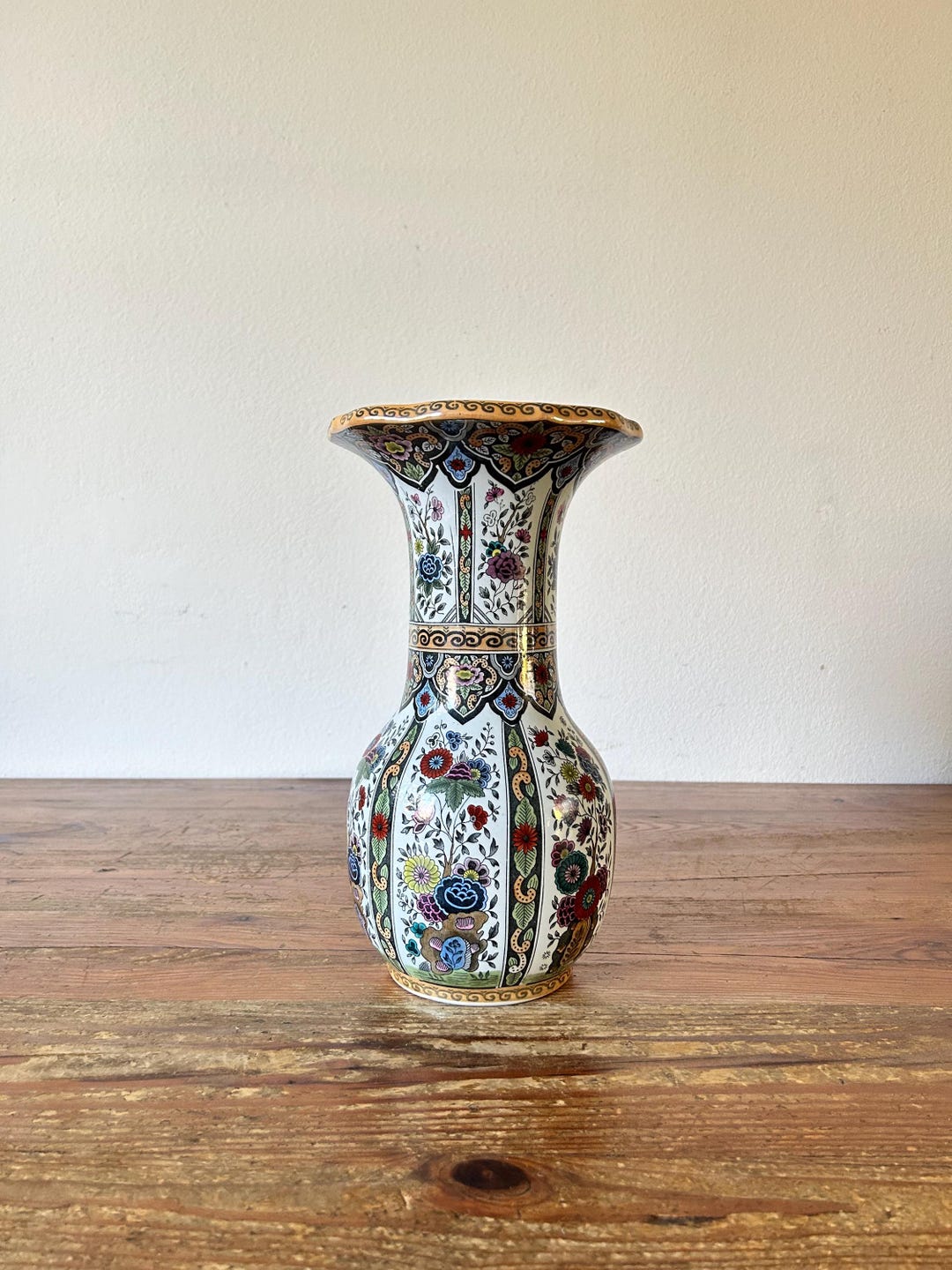 Flower Vase / Baluster Vase - Petrus Regout / the Sphinx - Floral ...