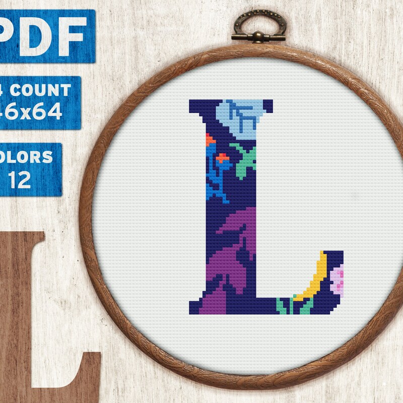 Crossstitch Monogram - Etsy