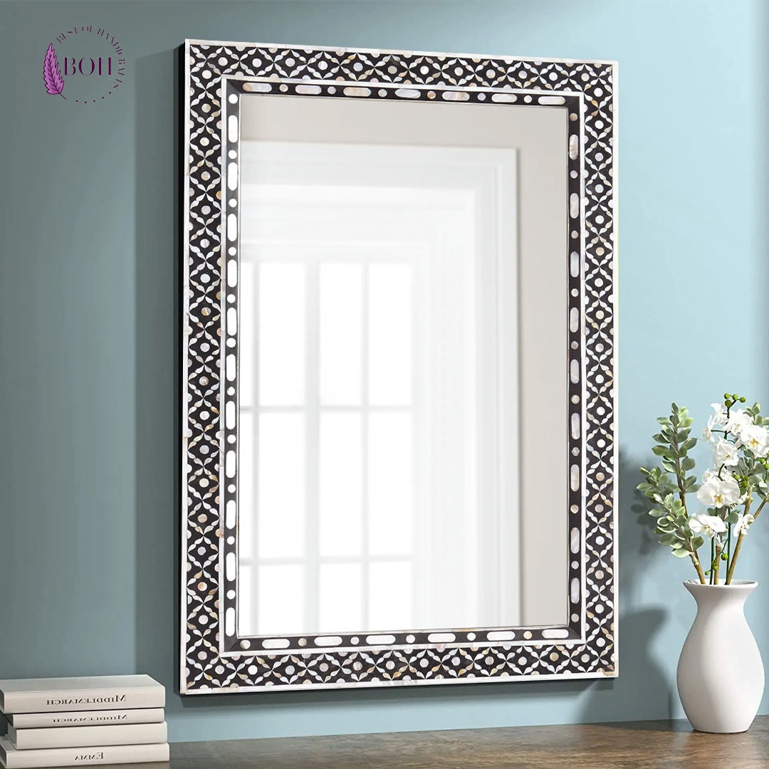 Mother of Pearl Inlay Mirror Frame With Complimentary Mirror - Etsy