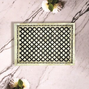 Handmade Bone Inlay Moroccan Pattern Rectangle Tray-unique Christmas ...