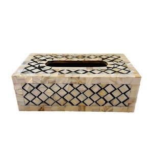 Handmade Mother of Pearl Inlay Tissue Box - Etsy