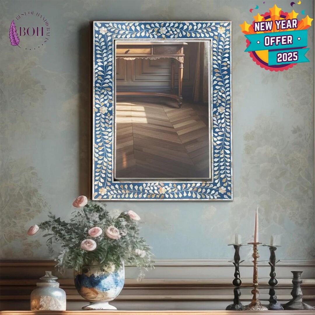 Mother of Pearl Inlay Mirror Frame With Complimentary Mirror - Etsy