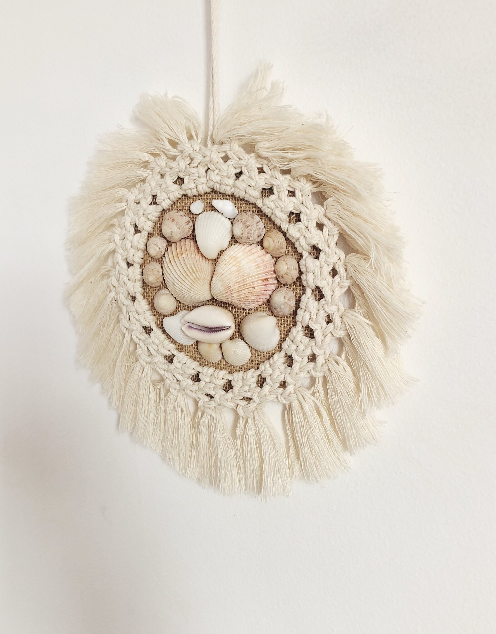 Boho Macrame Wall Hanging With Sea Shells Bohemian Wall - Etsy