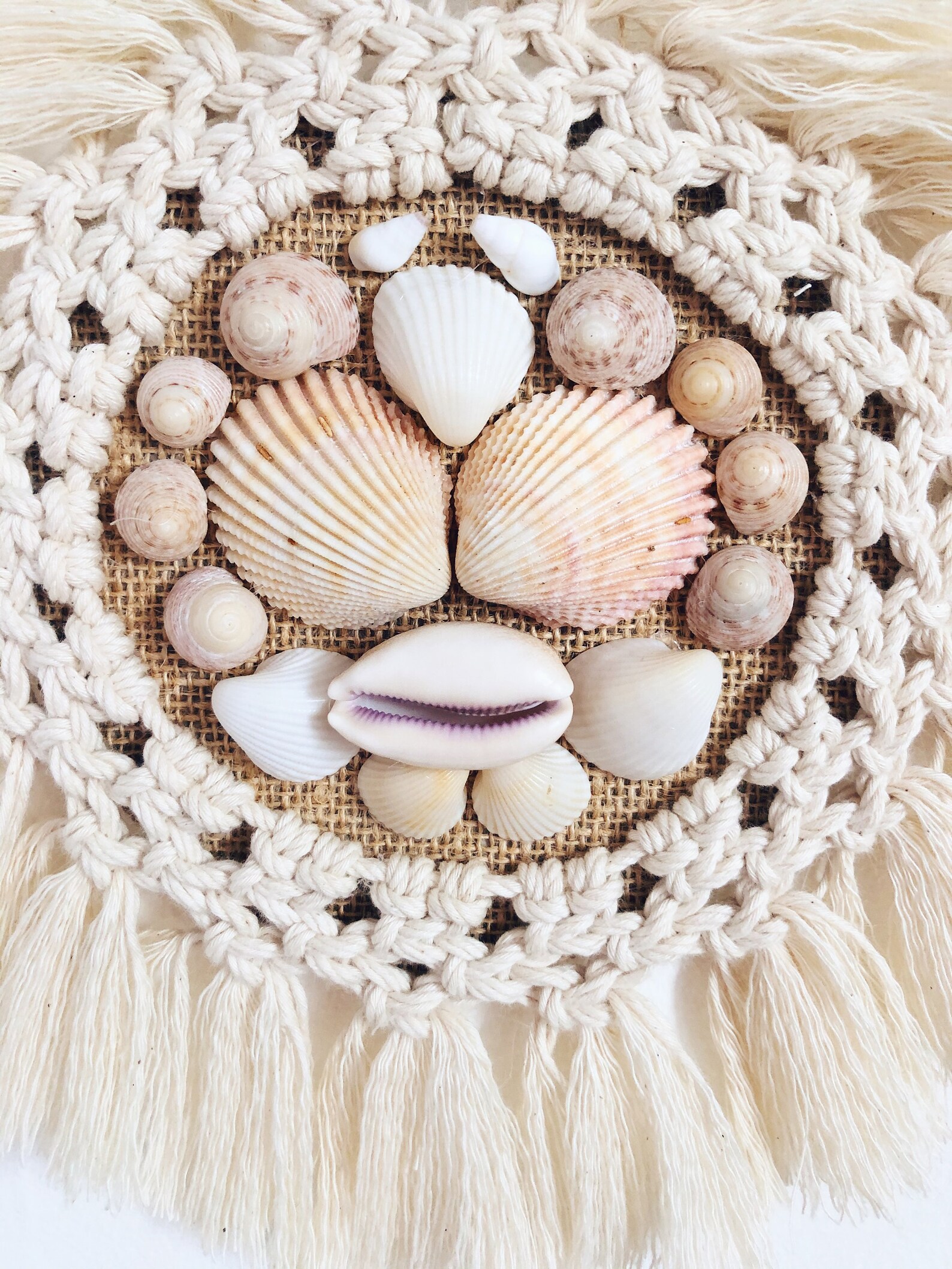 Boho Macrame Wall Hanging With Sea Shells Bohemian Wall - Etsy