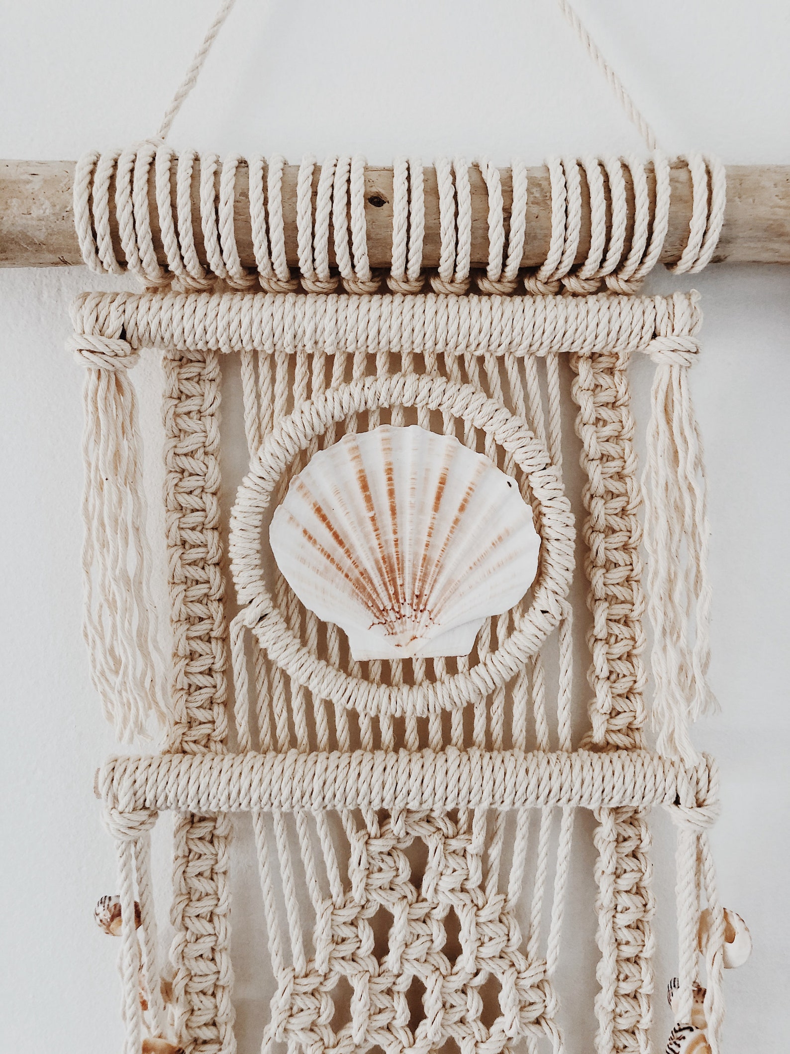 Vintage Style Macrame Wall Hanging With Sea Shells for Beach - Etsy