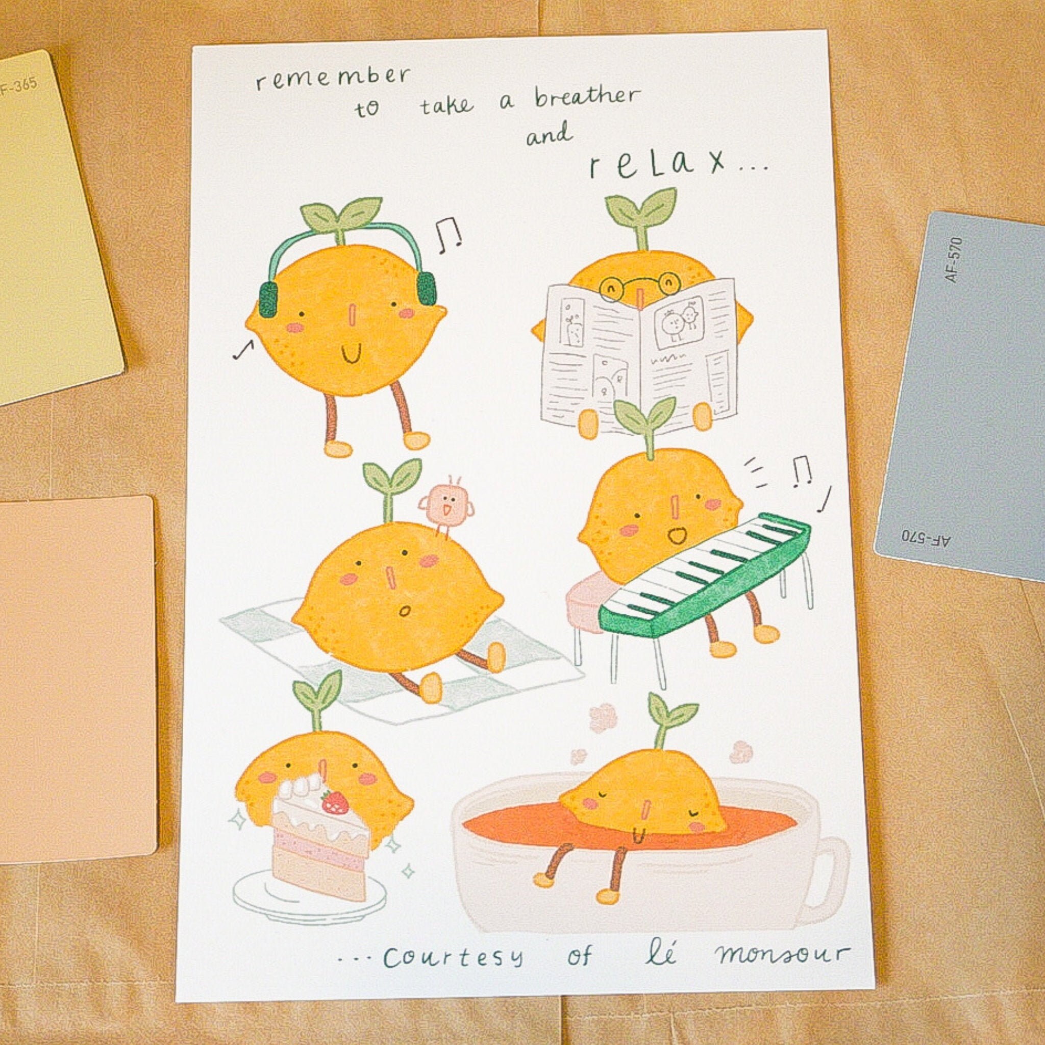Encouraging Lemon Wall Print - Etsy