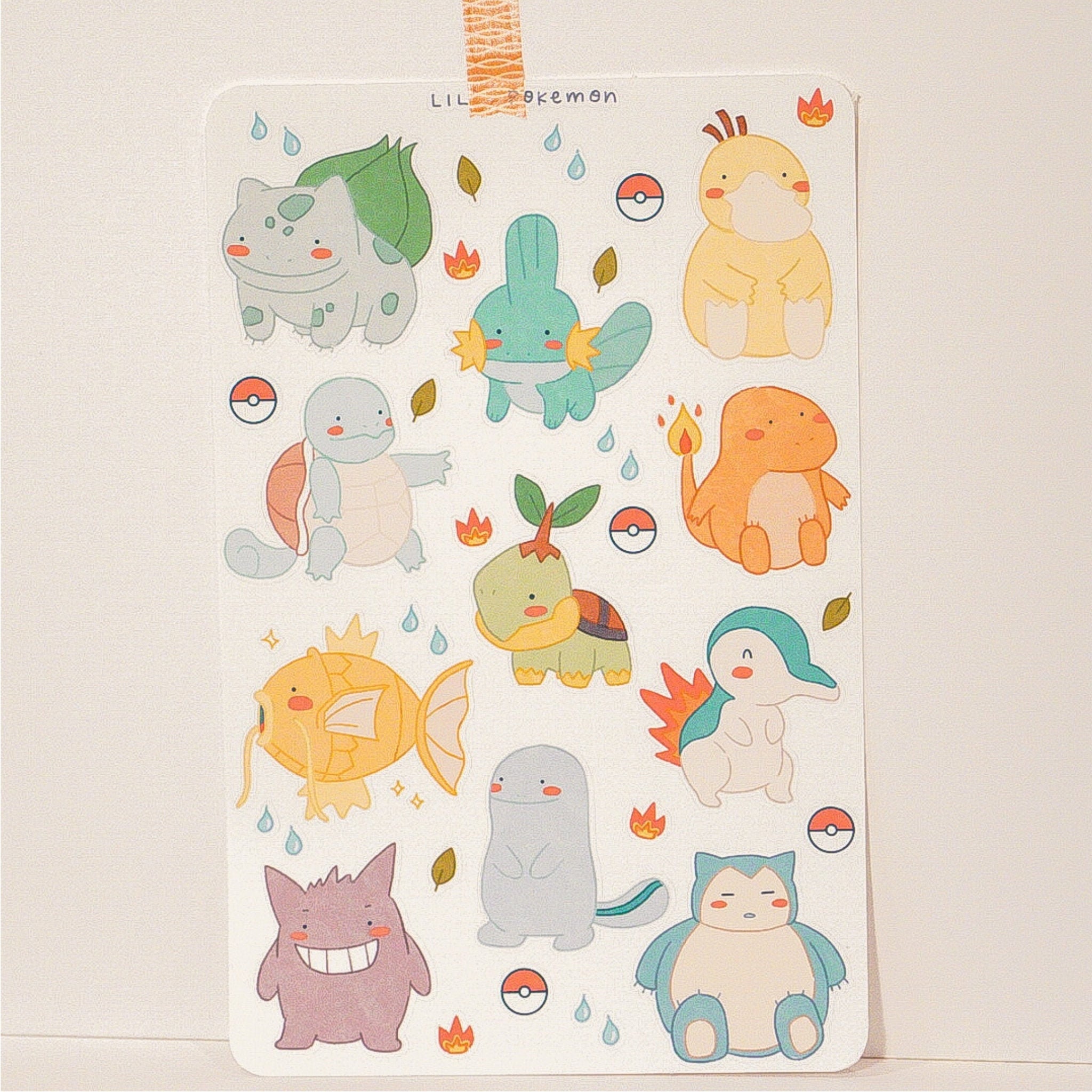 Pokemon Sticker Sheet - Etsy